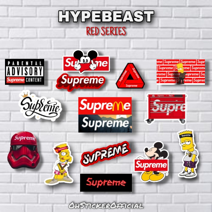 Sticker CASE HANDPHONE TUMBLR LAPTOP STICKER BRAND HYPEBEAST RED SERIES ...
