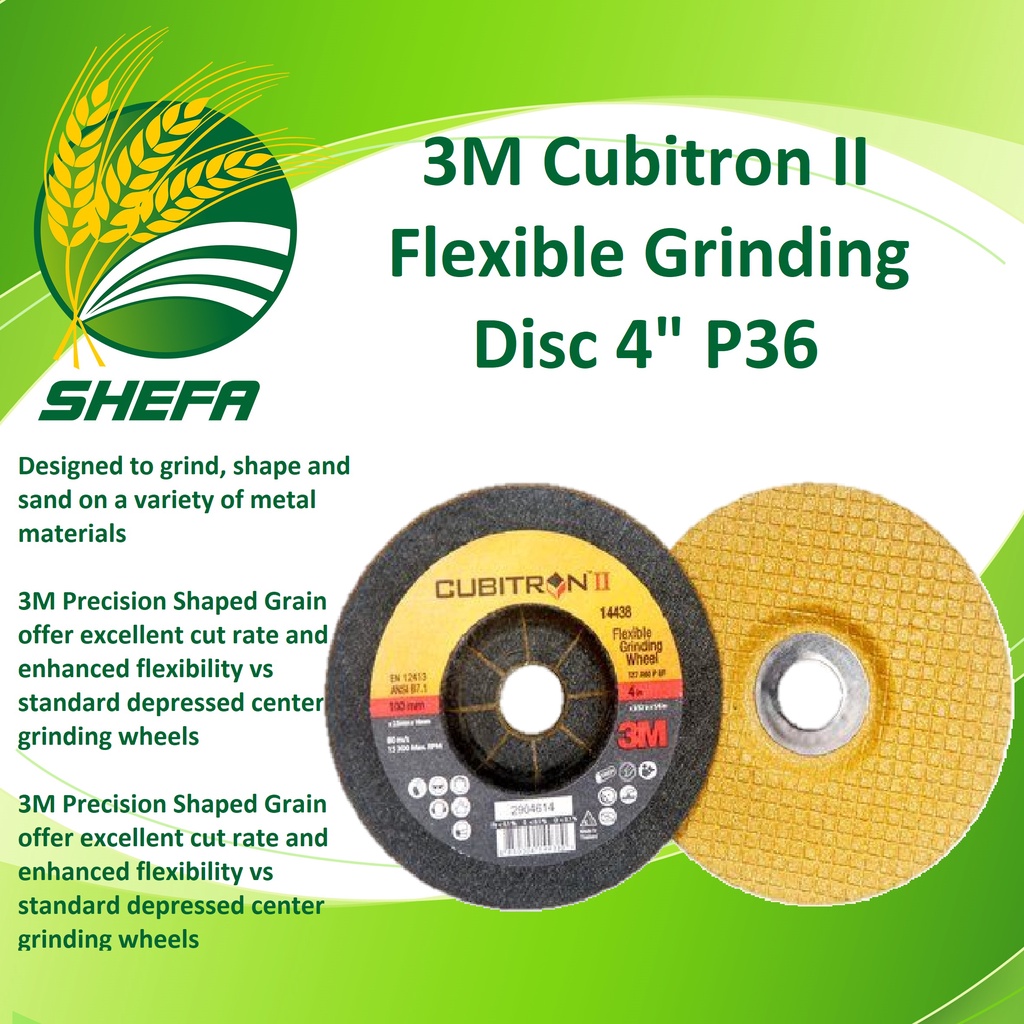 3M Cubitron II Flexible Grinding Disc 4" P36, 10PCS | Shopee Philippines