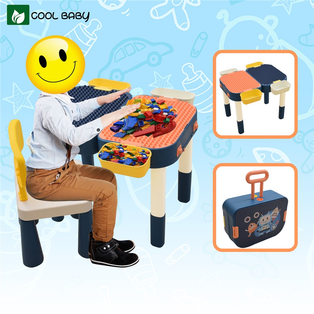 Cool Baby 2-in-1 Kids Multi-functional Table and Chairs Set Convertible ...