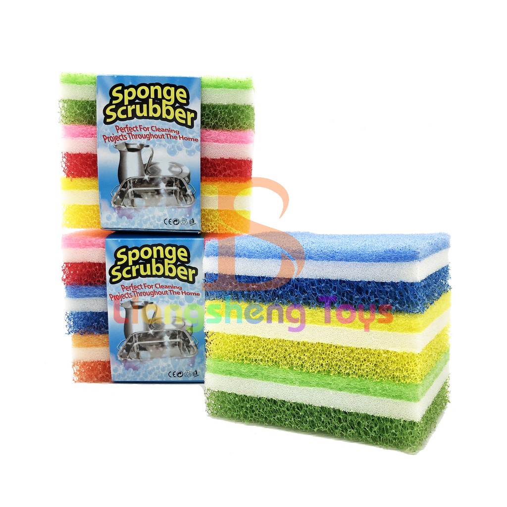 LS-3-in-1 Double-sided Decontamination Cleaning Dishwashing Sponge ...