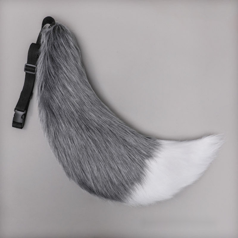Long-haired fox tail cos ear beast ear cosplayJK tail simulation tail ...