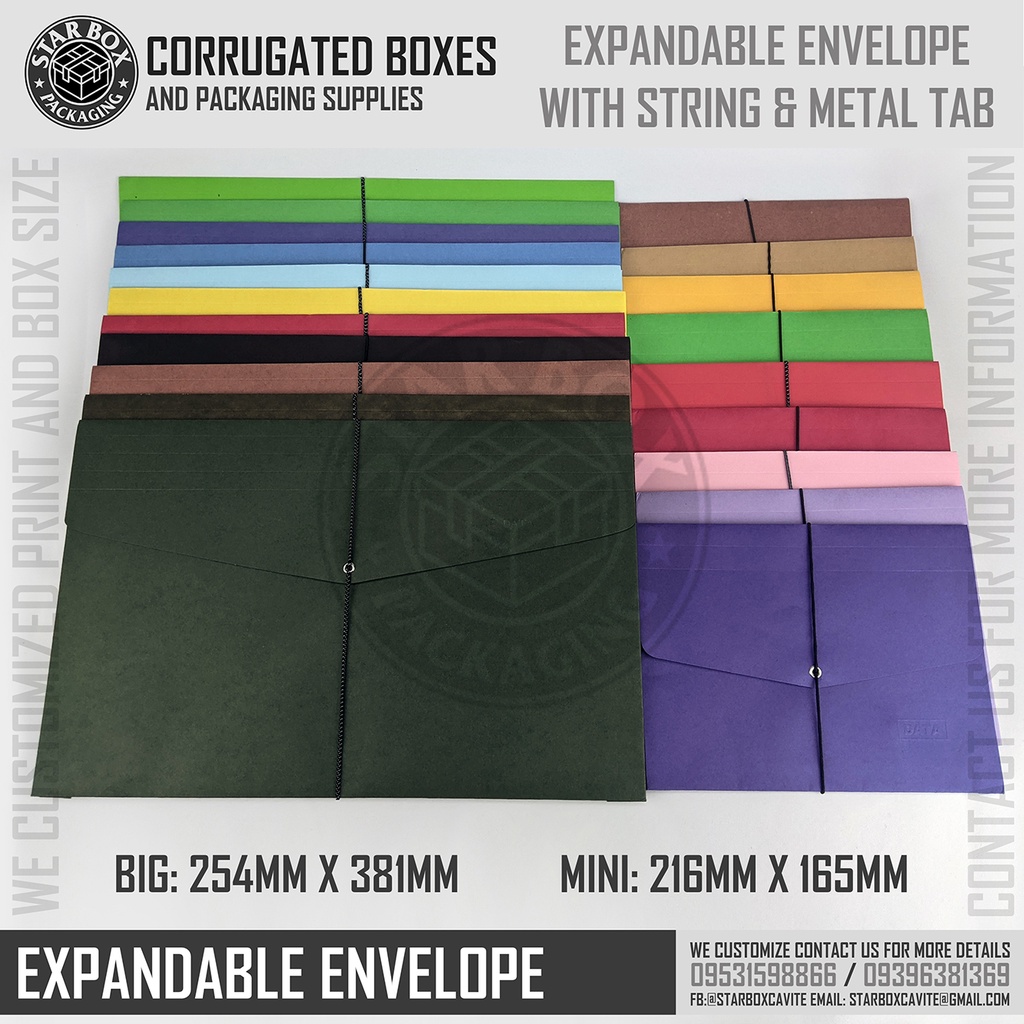 Starbox Colored Expandable Envelope Office File Envelope Expansion ...