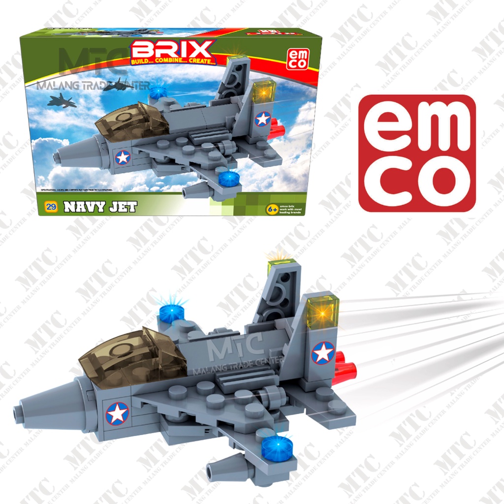 Lego Bricks Emco Brix Block Toys Police Car Marine Ships And ...