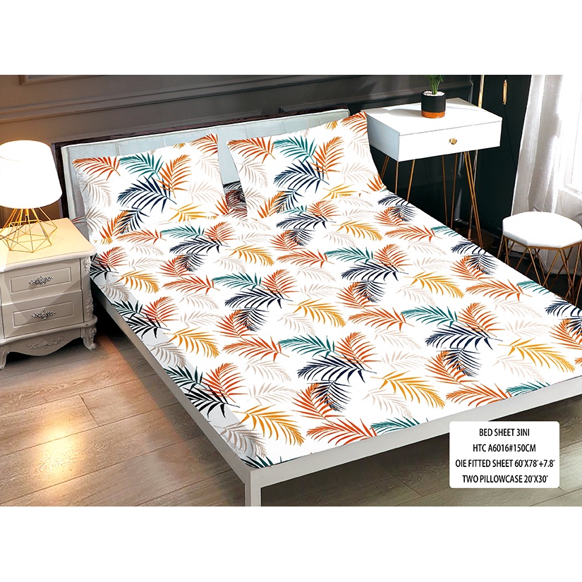 3 in 1 Queen Size Bedsheet Single Double bedsheet set | Shopee Philippines