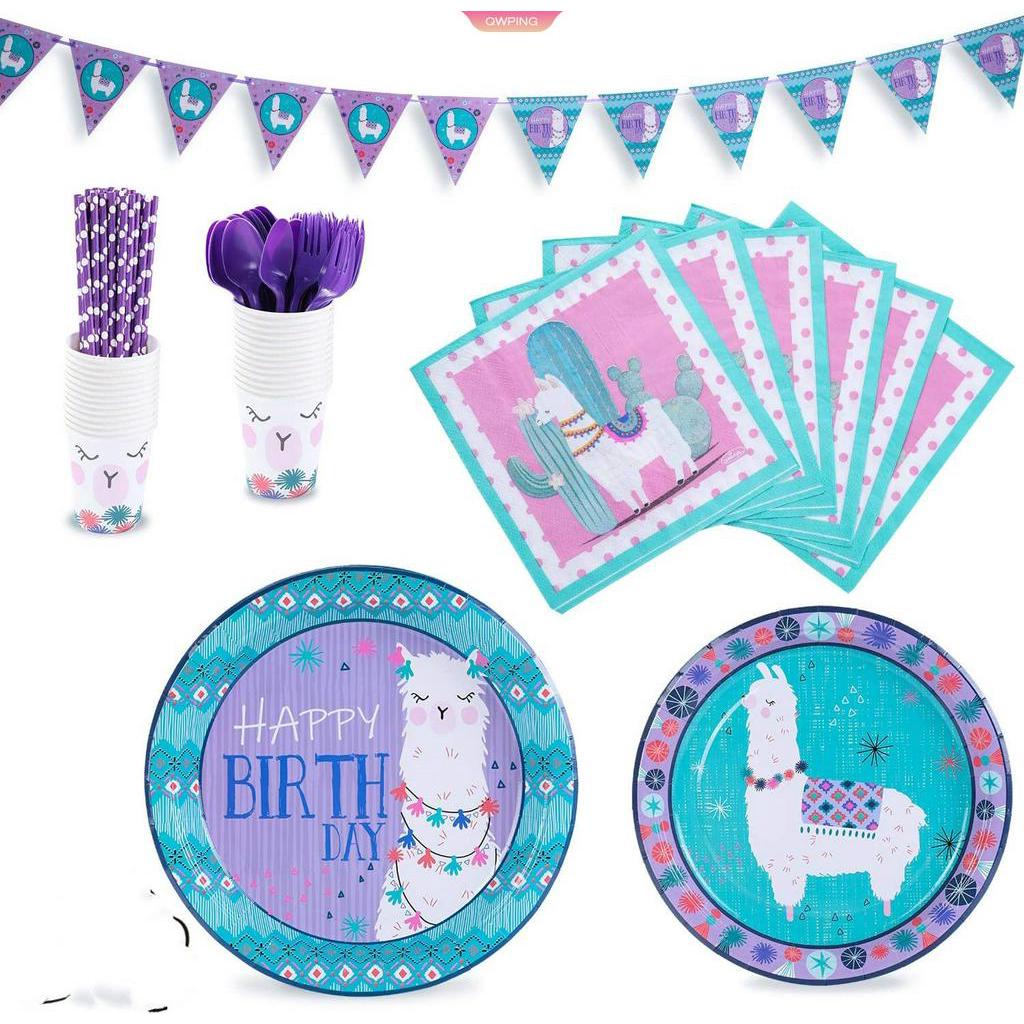 Alpaca theme tableware Children's Birthday Party Children's Birthday ...