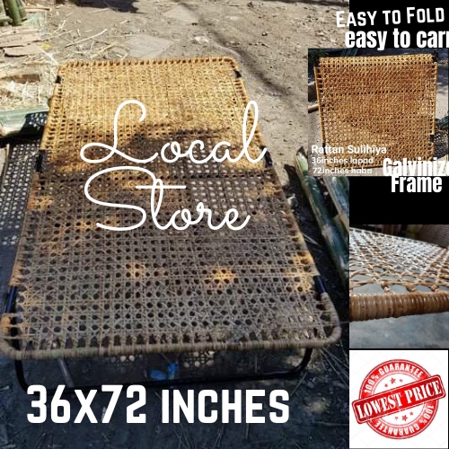 Folding bed / Reclining Bed Rattan /Rattan sulihiya / uway /Rattan ...