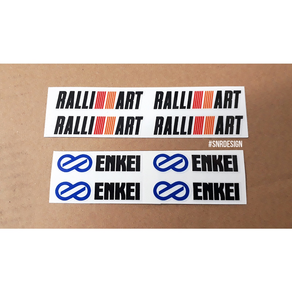 TME Ralliart Enkei - rim decal/sticker (Oracal, Germany) | Shopee ...