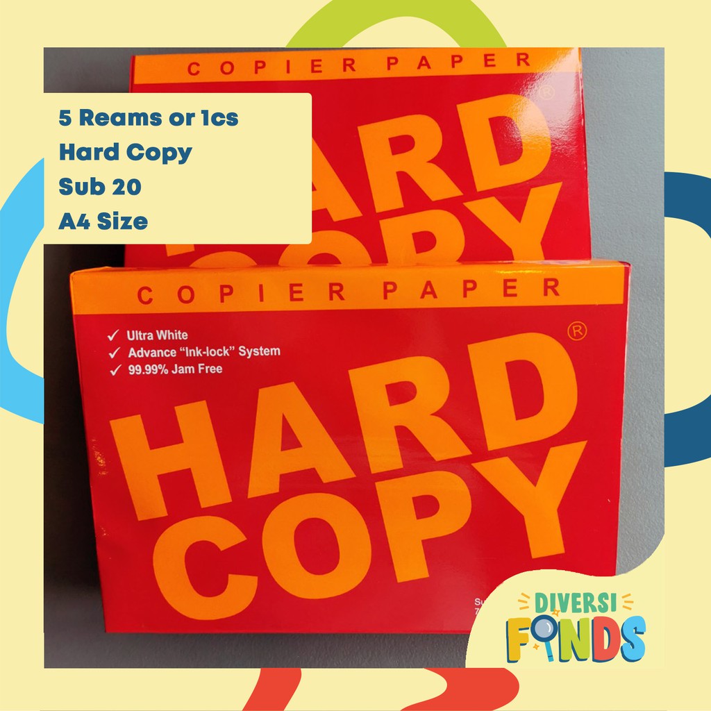 5 REAMS A4 Hard Copy Hardcopy Bond / Copier Paper - Sub 70 Advance ...