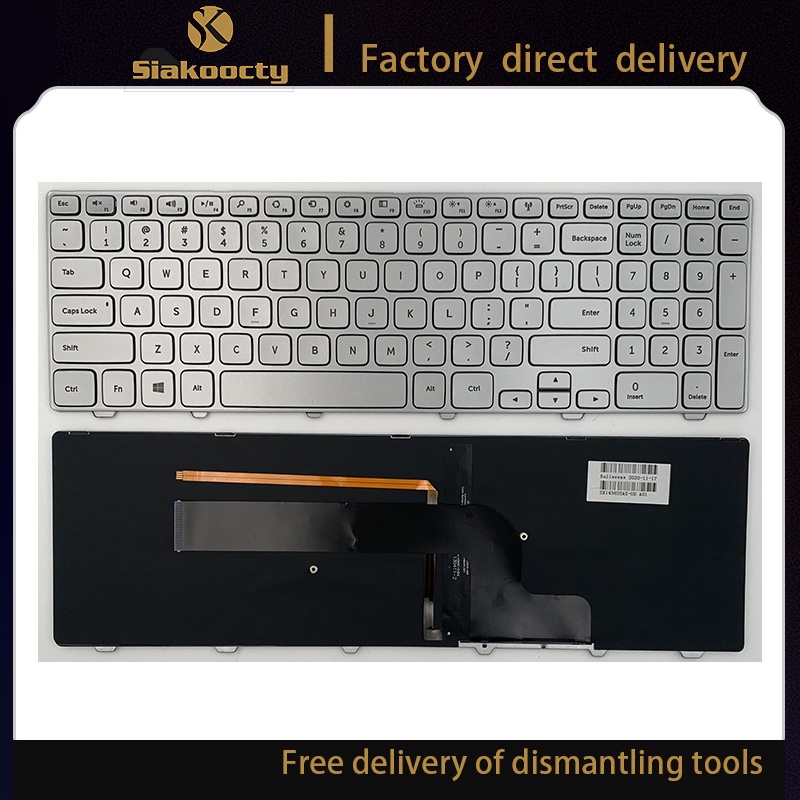 Siakoocty new English for Dell Inspiron 15 7537 7000 laptop Keyboard ...