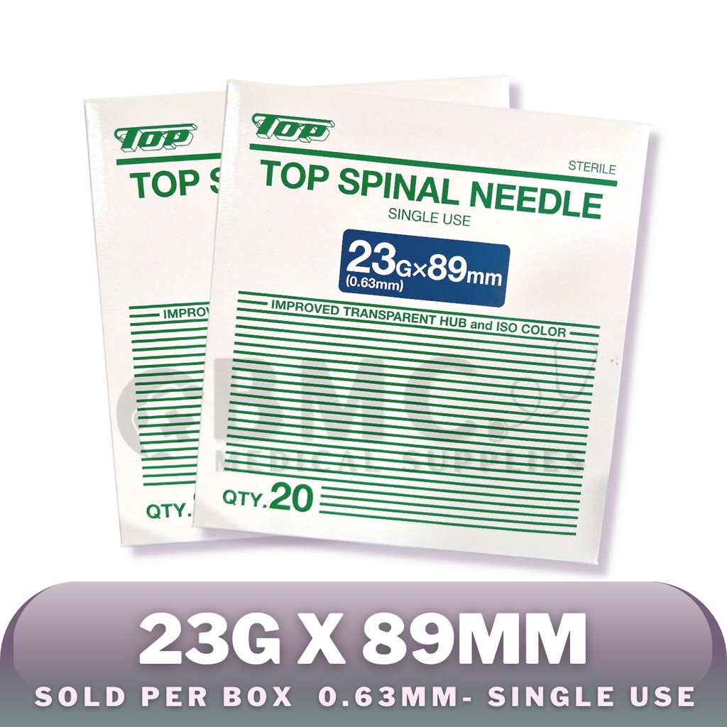 TOP Spinal Needle (1BOX) G.18/19/20/21/23/25/27 (Sold Per Box ...