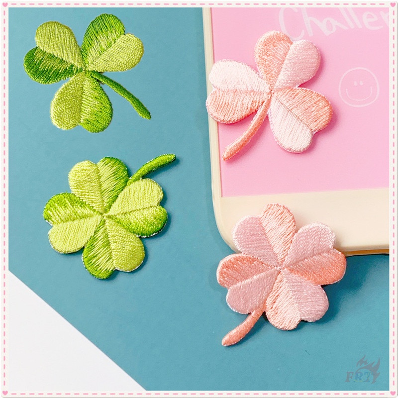Ins - Lucky Clover Self-adhesive Sticker Patch 1Pc Leaf DIY Sew on Iron ...