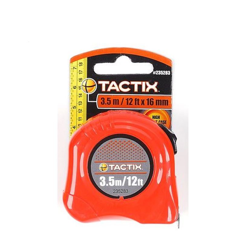 Tactix ME235283 Basic Tape Measure 3.5m / 12' X 16mm/5/8" | Shopee ...