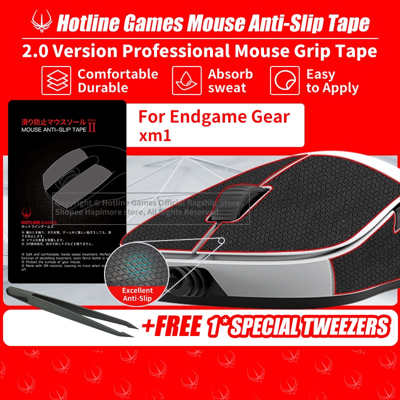 Hotline Games 2.0 Mouse Grip Anti-Slip Tape for ENDGAME GEAR XM1 ...