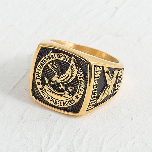 TFOE Kuya/ATE Ring Square Design , Gold/Silver Plated Stainless Steel ...