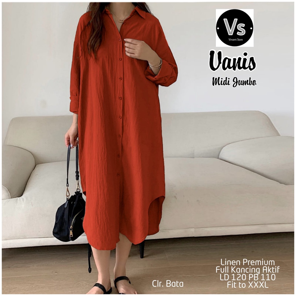 Vanis Jumbo Midi Dress | Shopee Philippines