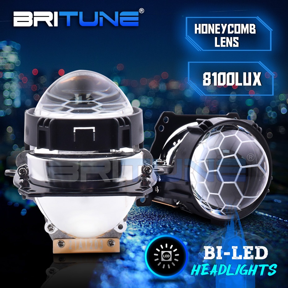 Bi-led Lenses for Headlight Hella 3R G5 Honeycomb Soccer Etching Lens ...