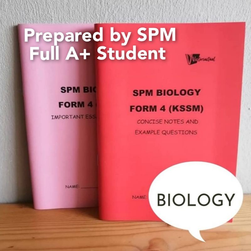 A+ SPM KSSM 2025 Biology Notes Essay Questions Form 4 and 5 ...