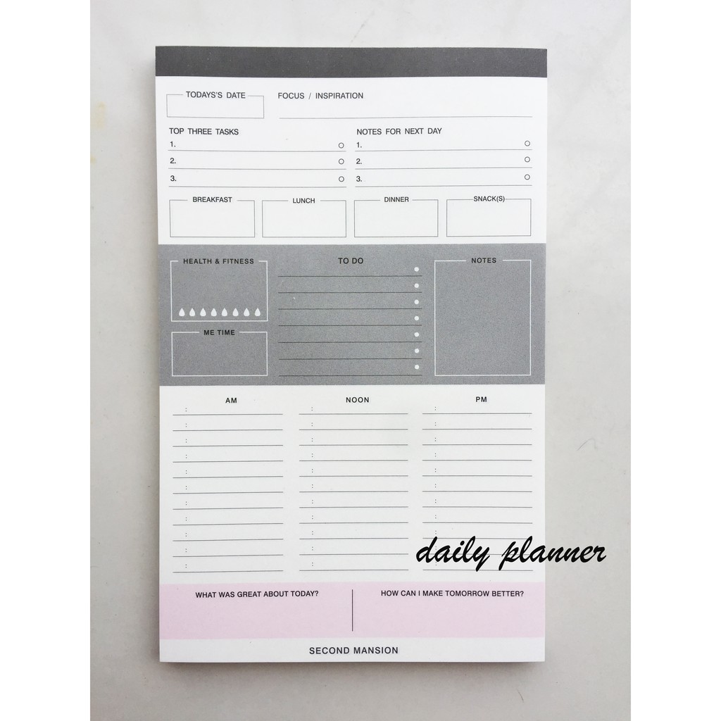 Planner notebook for efficiency and daily works flows | Shopee Philippines