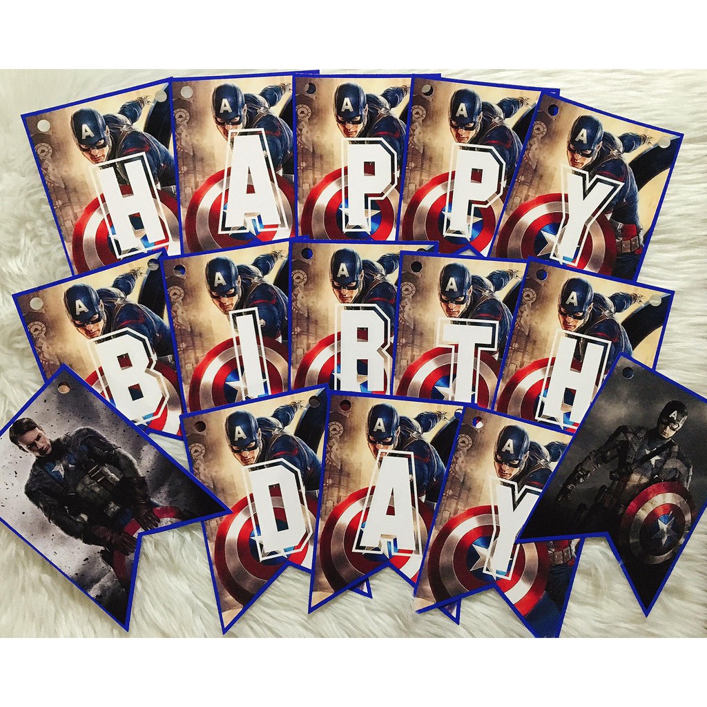 Captain America Avengers Personalized Birthday Banner! Free to add name ...