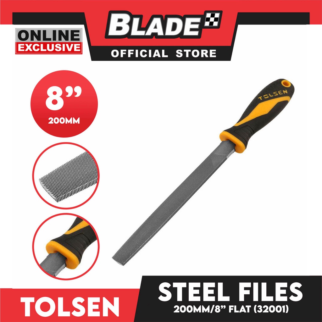 Tolsen 200mm x 8'' Steel Files Flat 32001 | Shopee Philippines