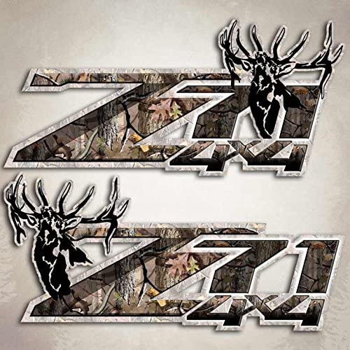 x2 Elk Hunting 4x4 Truck Decal Silverado Camouflage Sticker Set ...