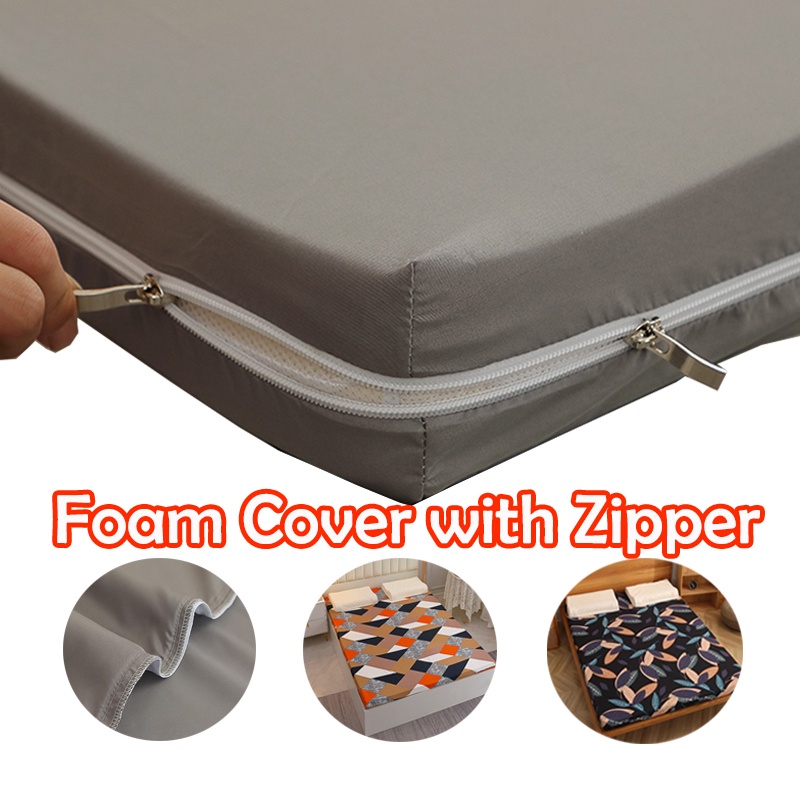 Fitted Well Foam Cover With Long Zipper | Shopee Philippines