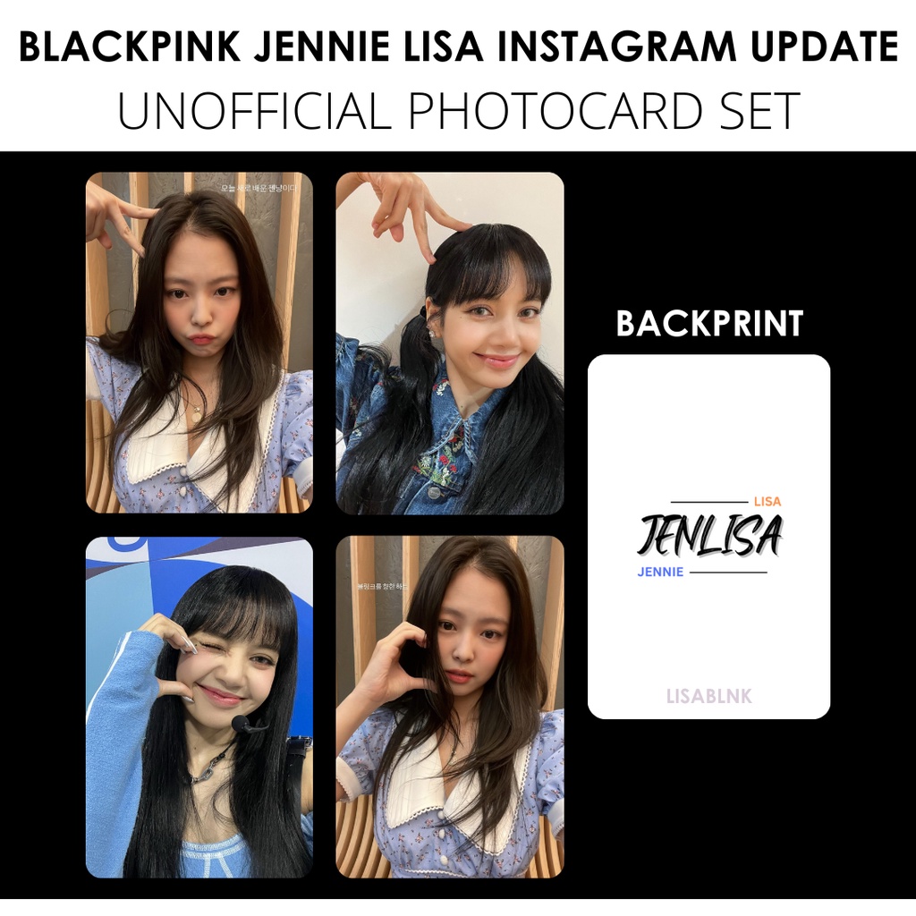 LISA JENNIE UNOFFICIAL PHOTOCARD (FANMADE) | Shopee Philippines