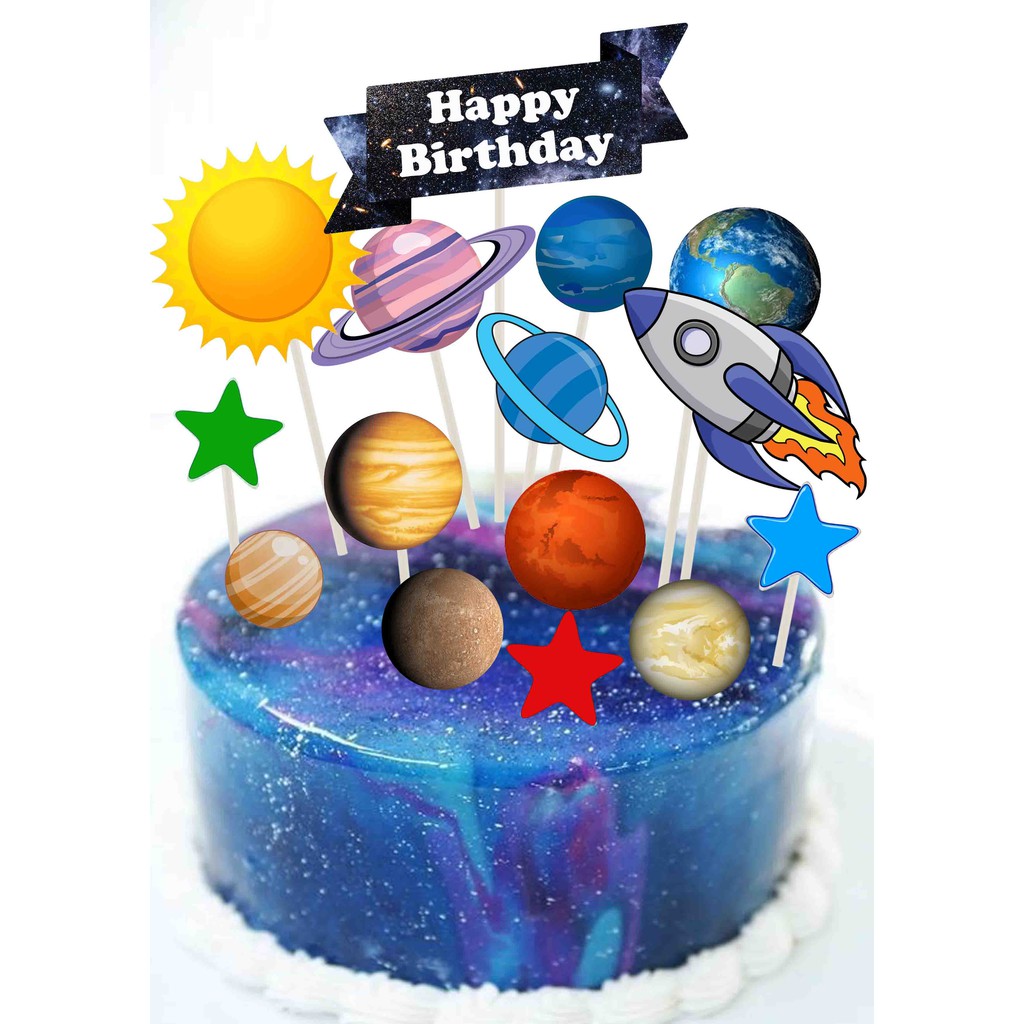 PLANET THEME CAKE TOPPER | Shopee Philippines