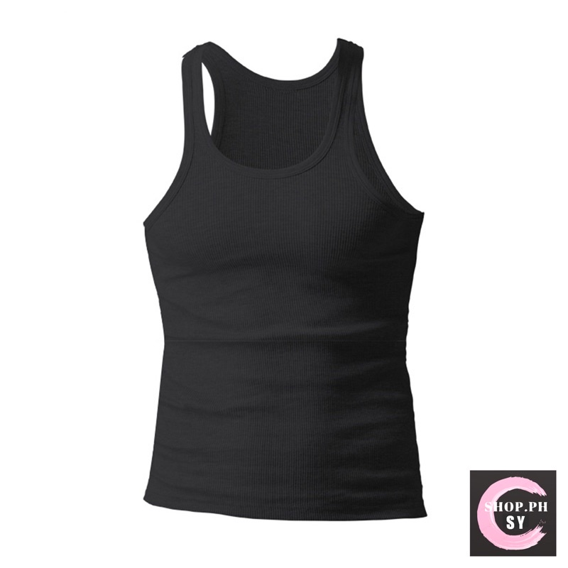 Plain Ribbed knitted Sando for Men Plus size(Slim Fit) | Shopee Philippines