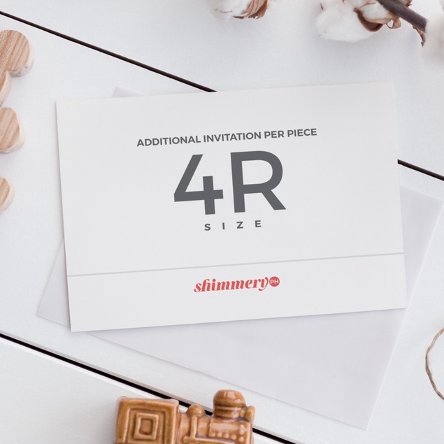 3R / 4R-sized Invitation - Additional per piece, design based on ...