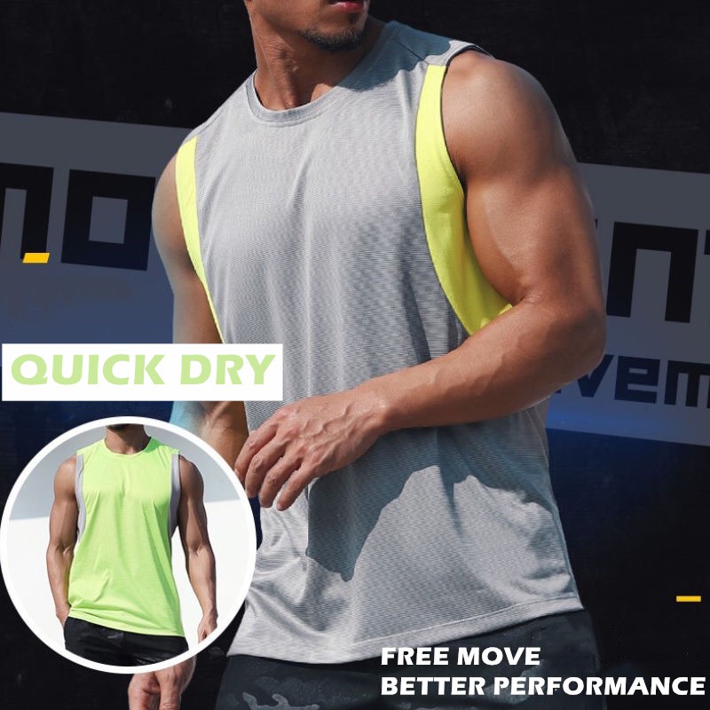 UNI.COMFIE 【M-3XL】Sando for men dri fit muscle tee gym tee tank top ...