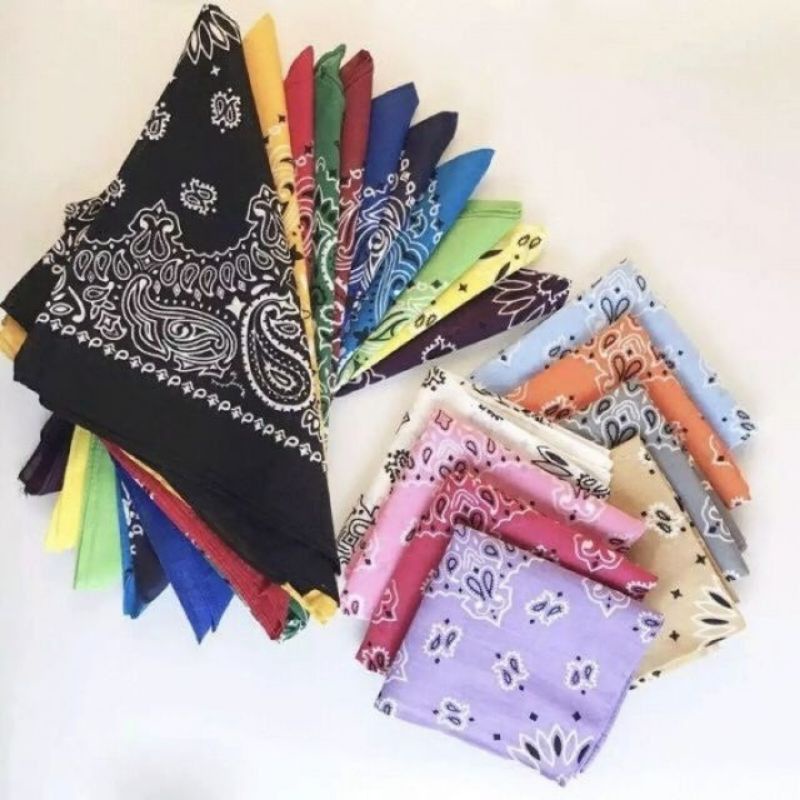 12Pieces Affordable Scarf Bandana Handkerchief Panyo | Shopee Philippines
