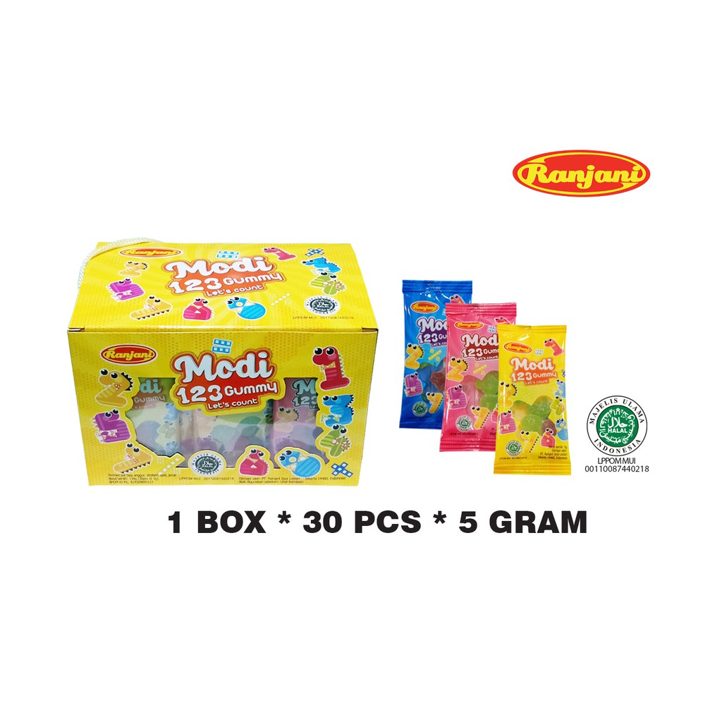 Modified gummy candy 123 lets count 1 box * 24 pcs * 5 grams | Shopee ...