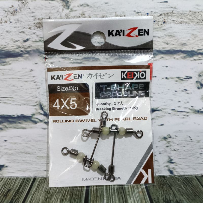 Kaizen Keiko T-Shape Crossline Rolling Swivel With Pearl Bead 4x5, 6x7 ...