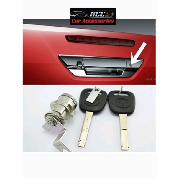 Orig Toyota Cylinder and Key Set For Hilux G J Tailgate Lock Handle ...