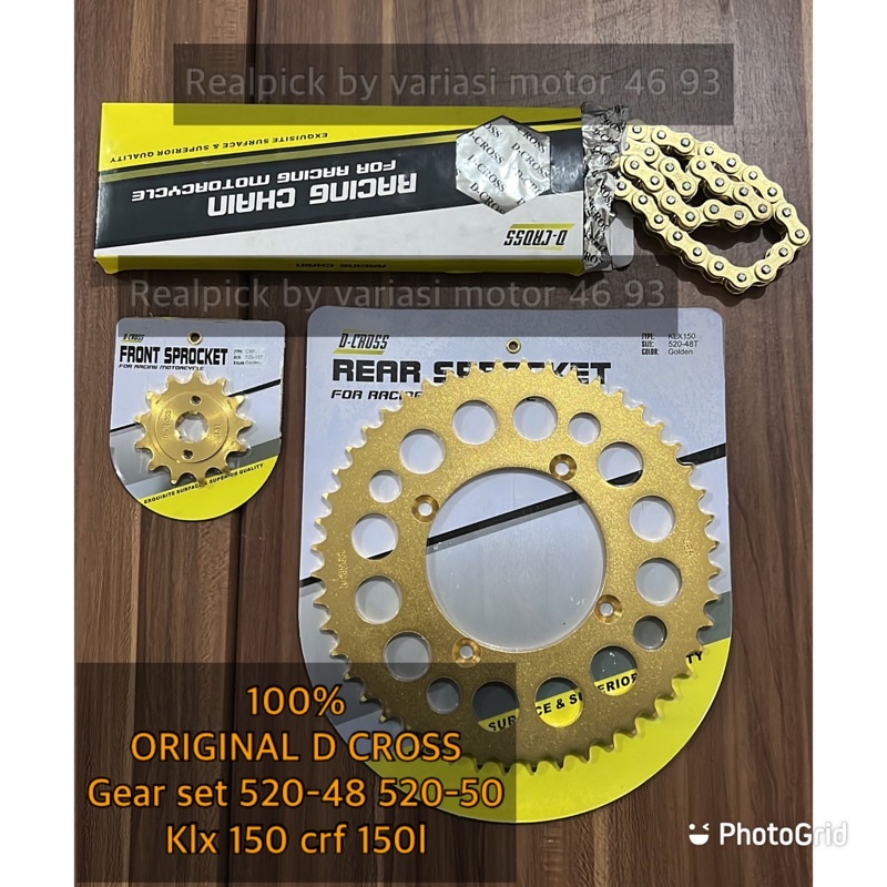 Gear 520 klx klx 150 gear set 520 klx 150 gold d-cross original ...