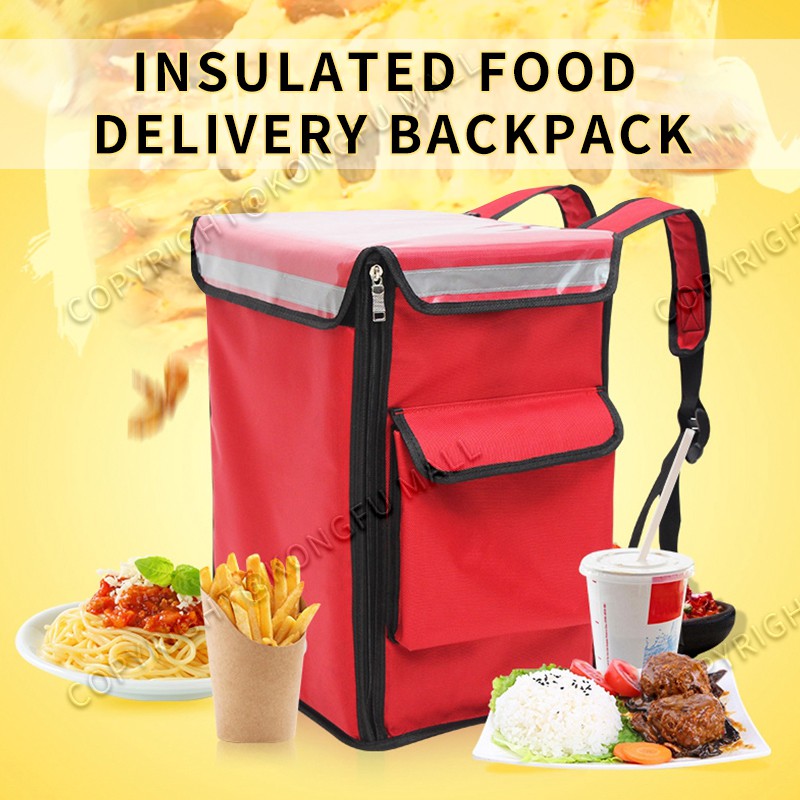 Food Delivery Bag For Motorcycle 42l Insulated Delivery Backpack Pizza ...