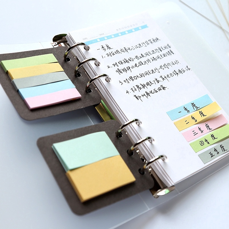 Sticky Notes Planner Filler Sticky Notes 6 Holes Binder Dairy Divider ...