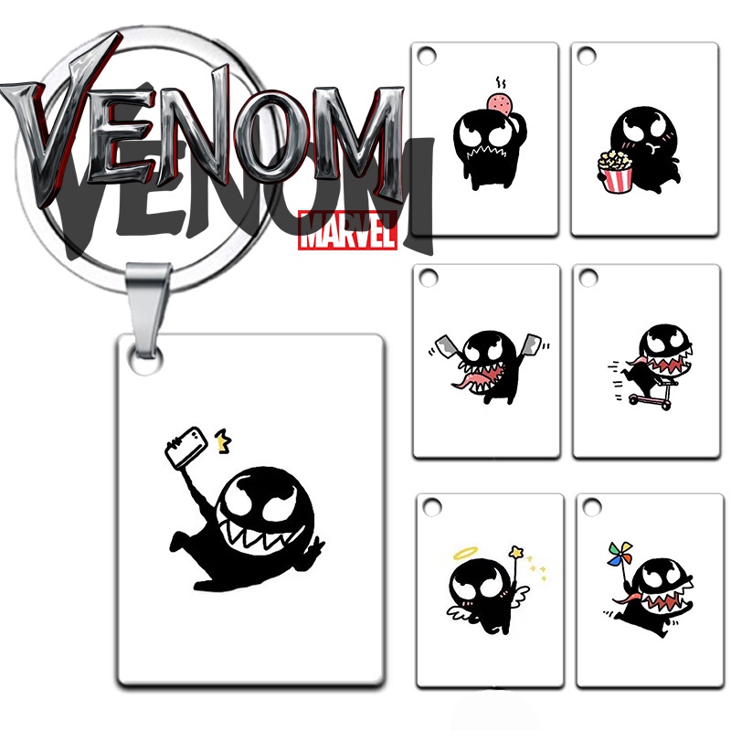 Marvel Venom Keychain Acrylic Pendant Venom Cute Character Acrylic ...