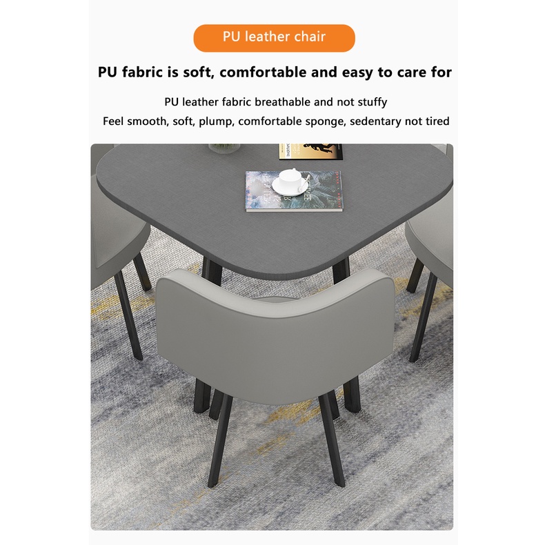 Nordic minimalist Dining table set furniture reception business office ...