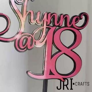 18th Birthday Debutant Cake Topper Minimalist Aesthetic Custom Cake ...