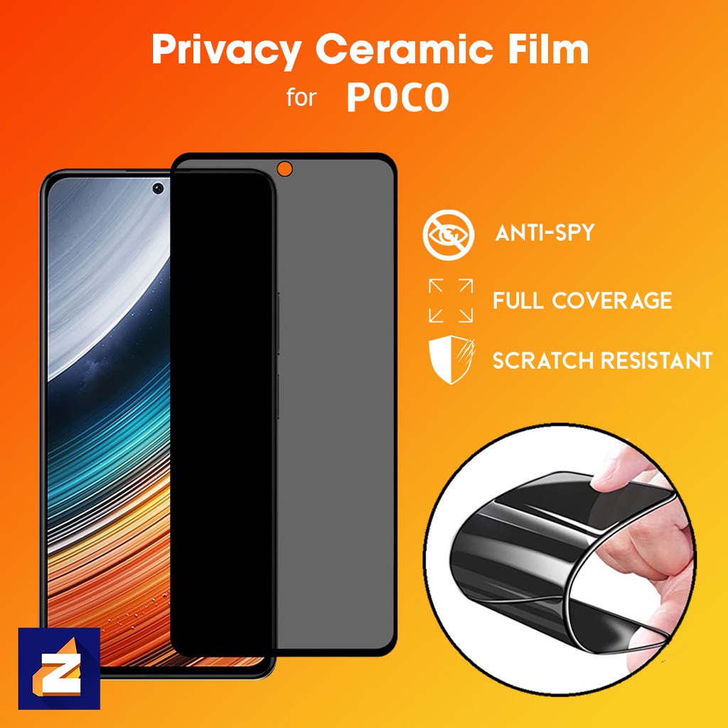 Poco F4 F3 M4 M3 X4 X3 GT Pro 5G 4G Privacy Ceramic Film Anti-Spy ...