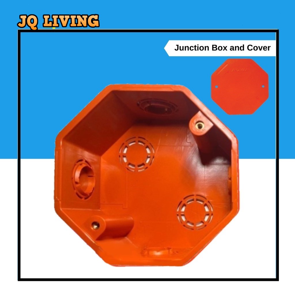 Heavy Duty Junction Box 4 Housing Cover Receptacle Socket PVC Wiring ...
