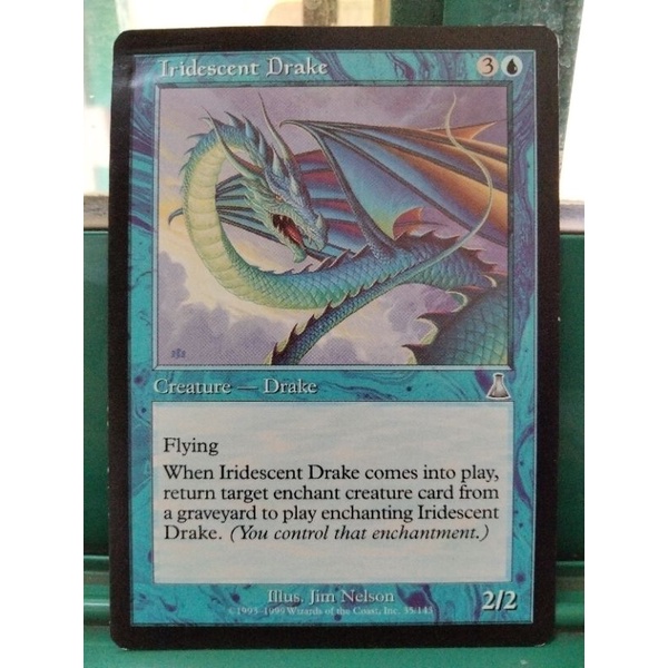 Magic: The Gathering(MTG) Card Iridescent Drake Urza's Destiny | Shopee ...
