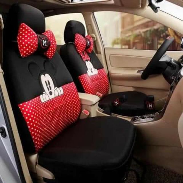 Mickey and minnie mouse car seat cover Shopee Philippines