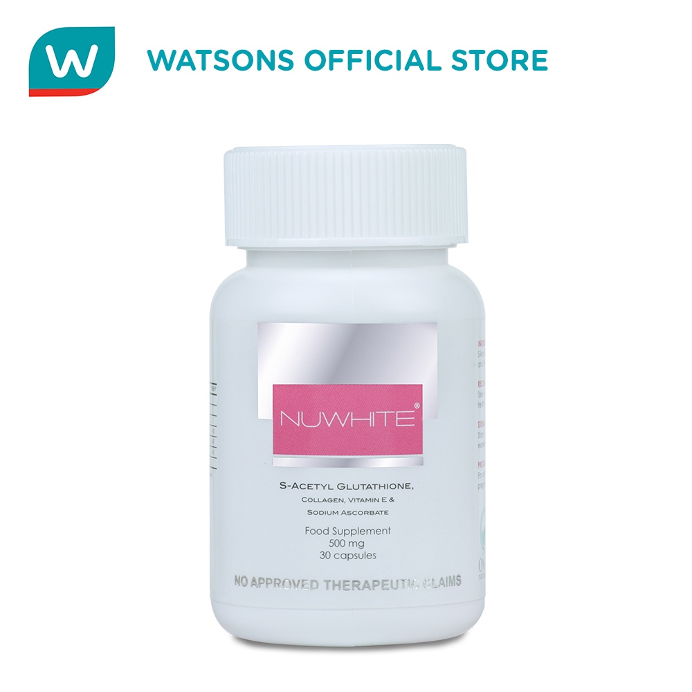 NUWHITE S-Acetyl Glutathione with Collagen Sodium Ascorbate and Vitamin E 500mg 30s | Shopee ...