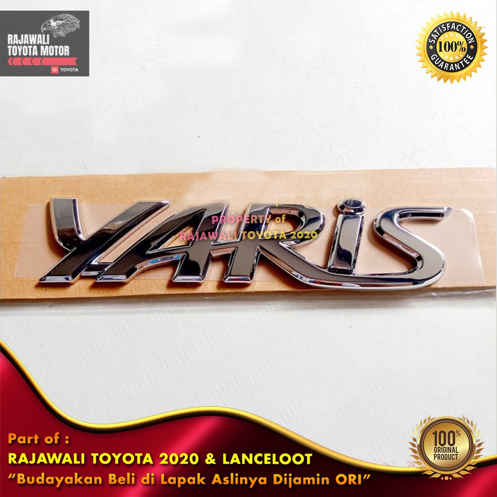 Yaris Writing Logo Emblem 2006-2013 Rear Trunk Original Genuine Toyota ...