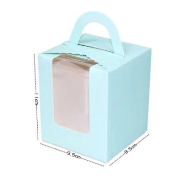 10pcs single cupcake box cake packaging with handle Souvenir Gift ...