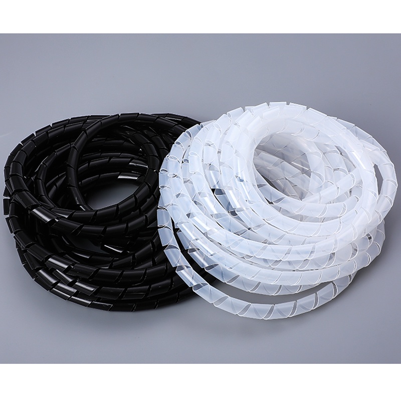16mm~30mm Cable Sleeve Winding Pipe Spiral Wrapping Transparent/Black ...
