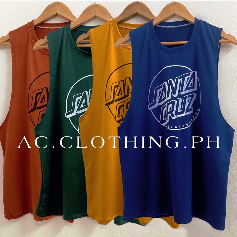SANTA CRUZ MUSCLE TEE SANDO TANKS | Shopee Philippines